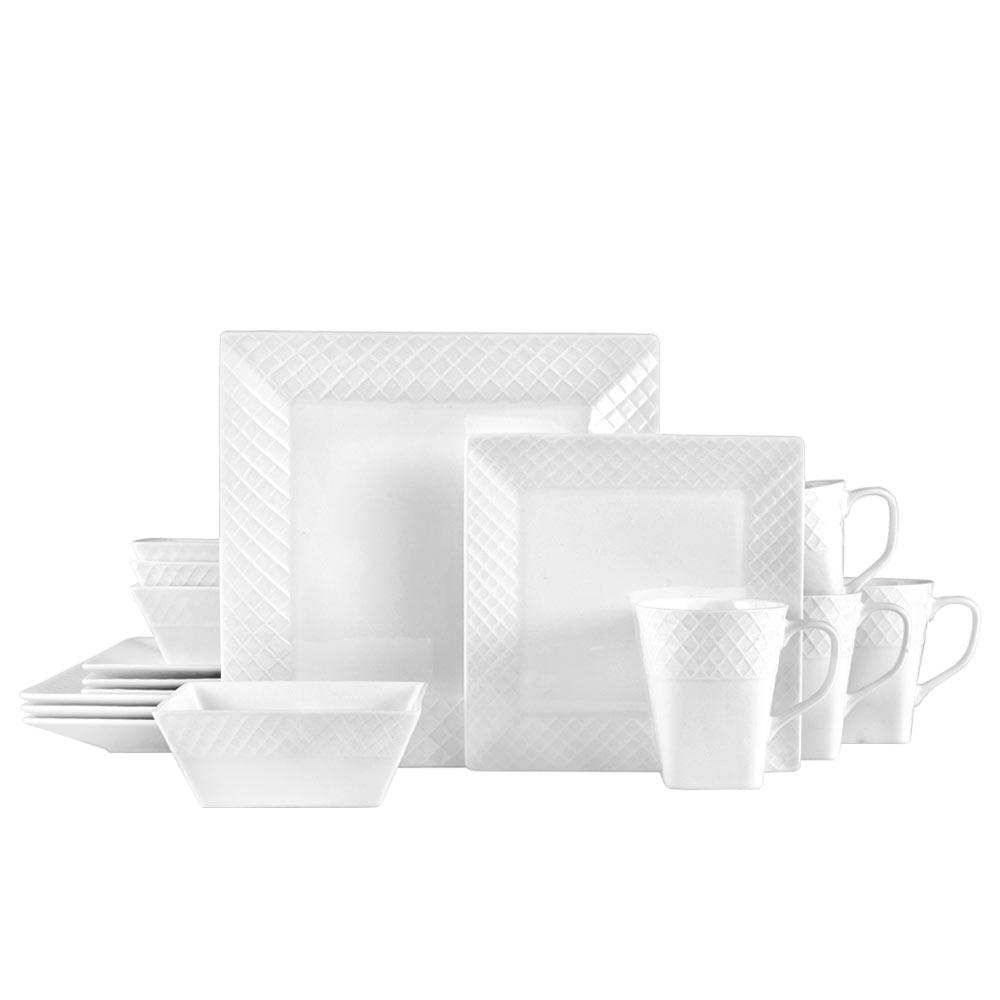 white square plates set