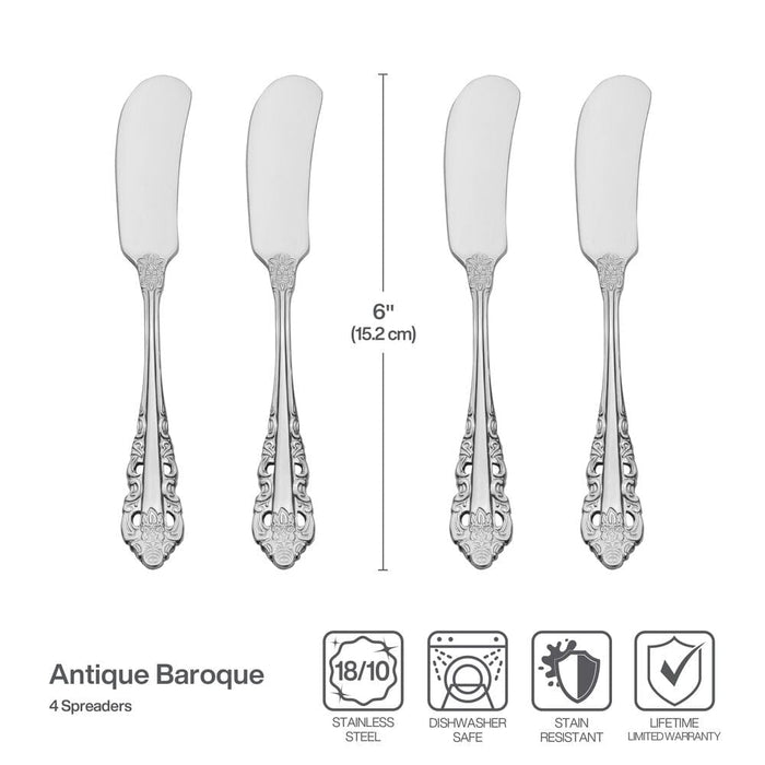 Antique Baroque Set of 4 Spreaders