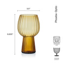 Phoebe Optic Amber Set of 4 Goblet Beverage Glasses