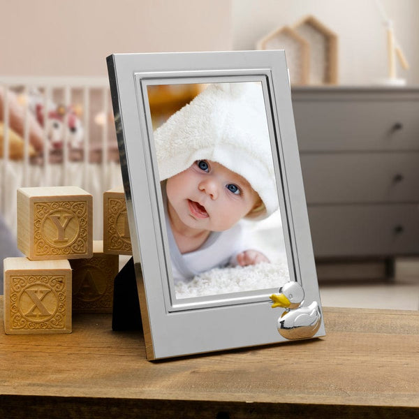 4X6 Baby Duck Silverplate Frame