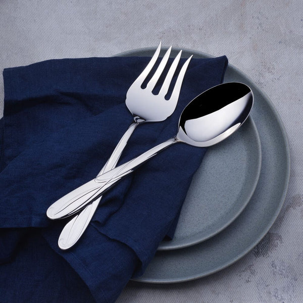 Cocoa Blossom Set of 2 Serving Fork and Spoon