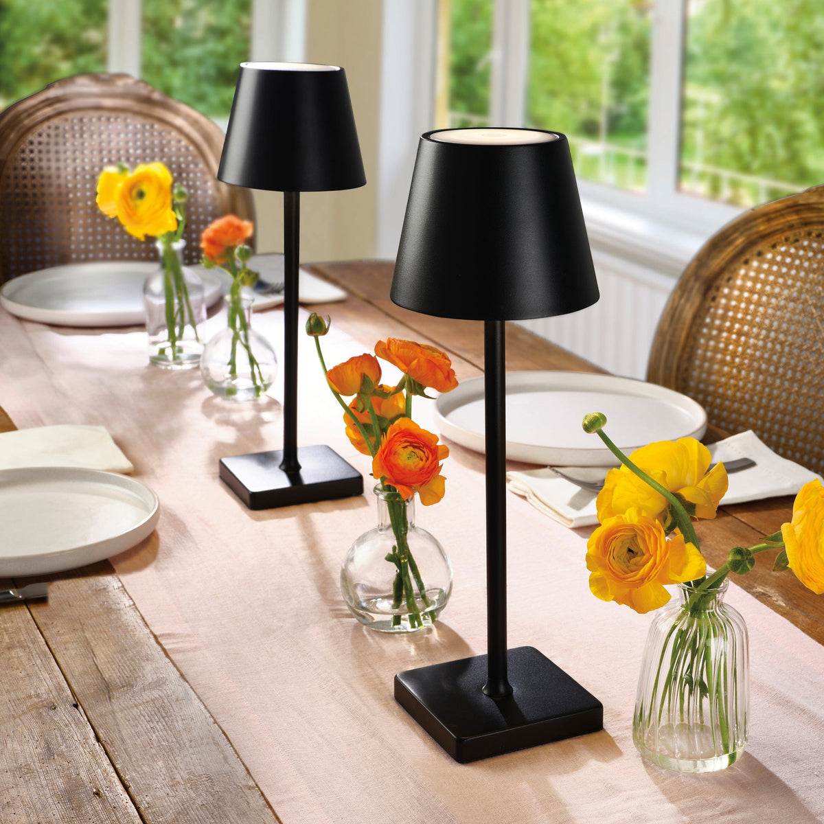 Cordless Rechargeable Set of 2 Table Lamps