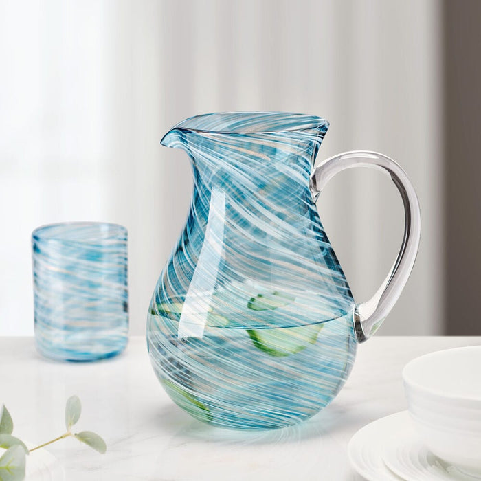 Color Swirl Blue Pitcher