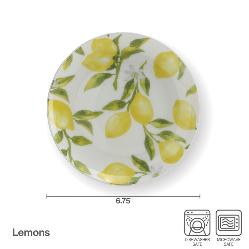 Lemons Set of 4 Appetizer Plates