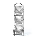3 Tiered Standing Storage Rack with Market Baskets