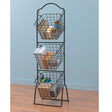 3 Tiered Standing Storage Rack with Market Baskets