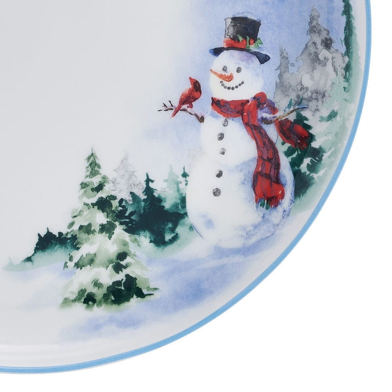 Snowman Forest 12 Piece Dinnerware Set, Service For 4