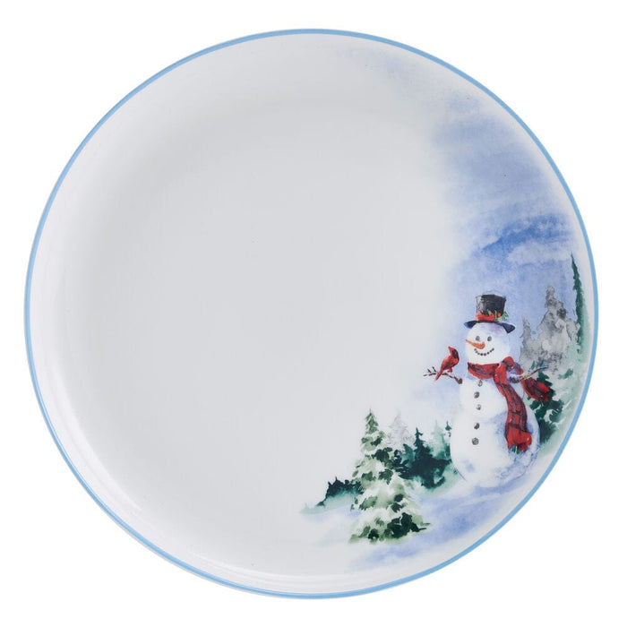 Snowman Forest 12 Piece Dinnerware Set, Service For 4