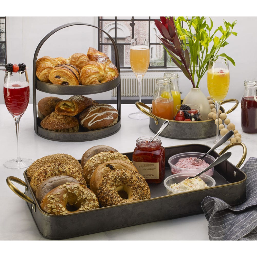 Black Galvanized Rectangular Tray with Handles – Mikasa