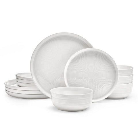 rustic white dinner set
