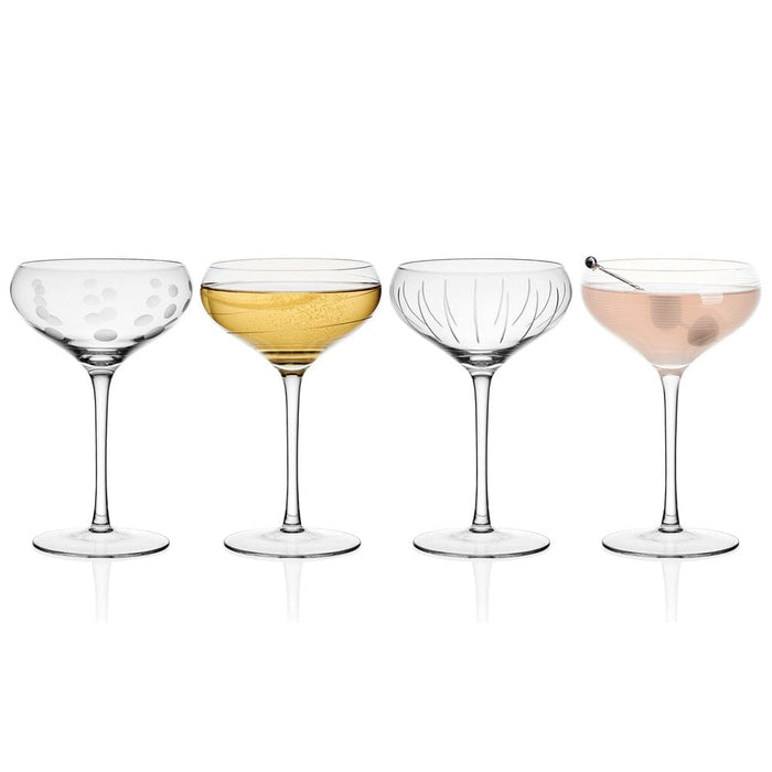 Cheers® Set of 4 Coupe Cocktail Glasses
