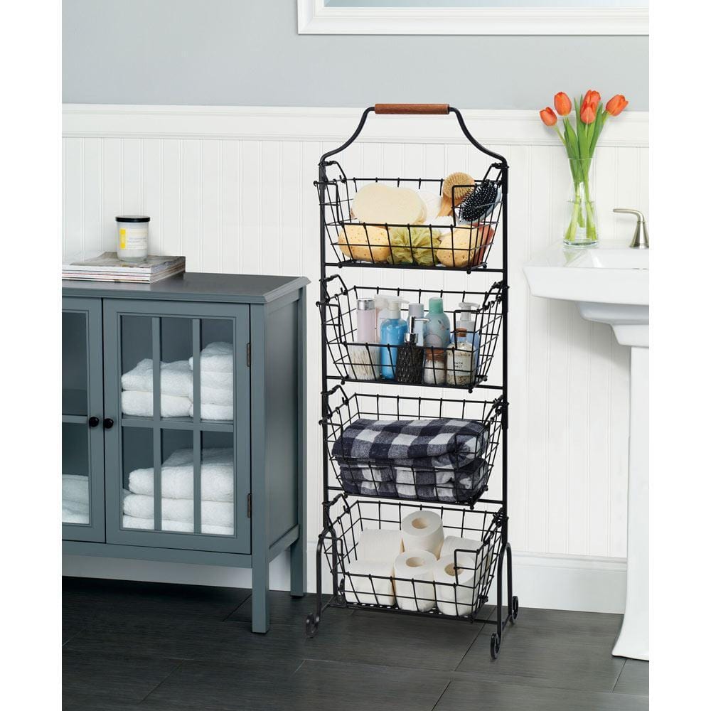 Laguna 4 Tier Adjustable Standing Storage Rack – Mikasa