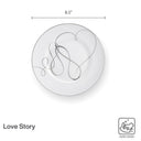 Love Story Set of 4 Salad Plates