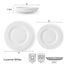 Lucerne White 12 Piece Dinnerware Pasta Bowl Set, Service for 4