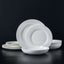 Lucerne White 12 Piece Dinnerware Pasta Bowl Set, Service for 4