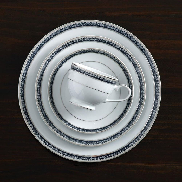 Platinum Crown Cobalt 40 Piece Dinnerware Set, Service for 8
