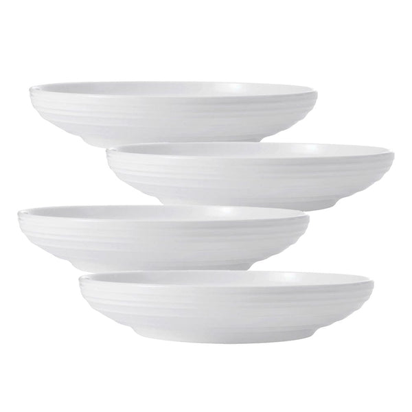 Swirl Bone Set of 4 Individual Pasta Bowls