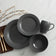 Swirl Graphite 16 Piece Dinnerware Set, Service for 4