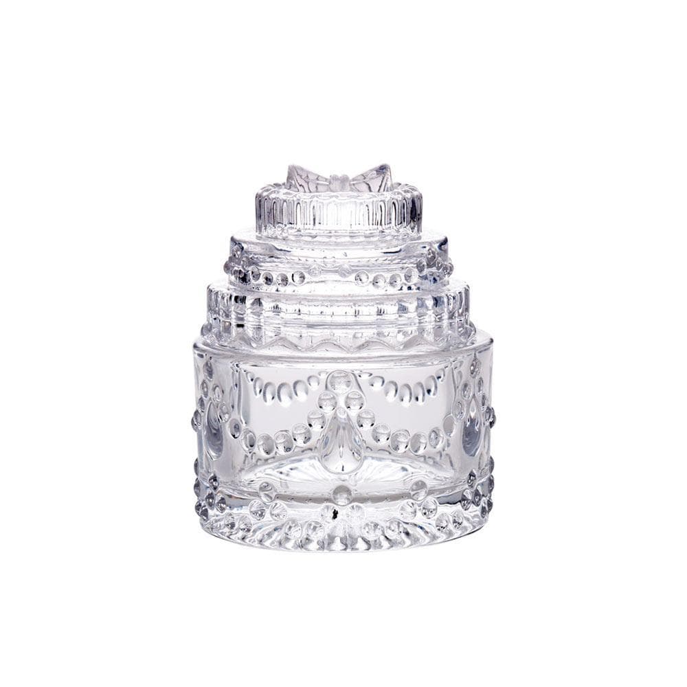 Tiered Wedding Cake Glass Covered Box Gift Favor