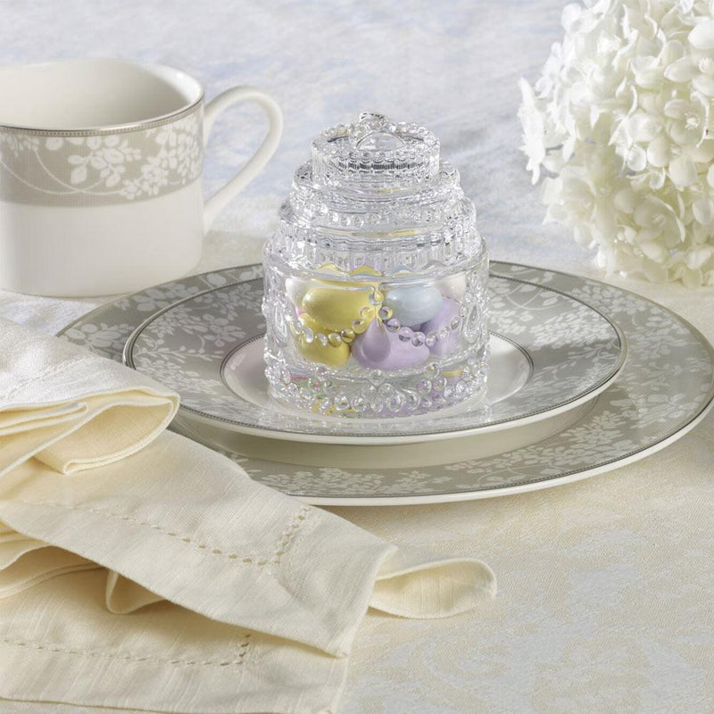 Tiered Wedding Cake Glass Covered Box Gift Favor