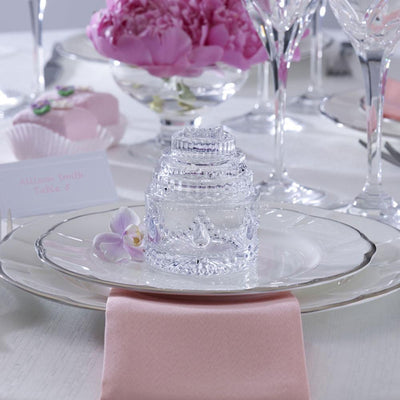 Tiered Wedding Cake Glass Covered Box Gift Favor