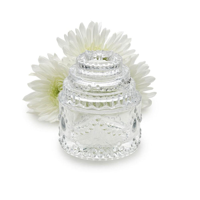 Tiered Wedding Cake Glass Covered Box Gift Favor