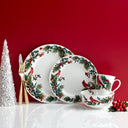 Winter Cardinal 24 Piece Dinnerware Set, Service for 6